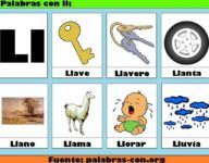 Palabras con 'll' y 'y': Lista de palabras con las letras 'll' y 'y'