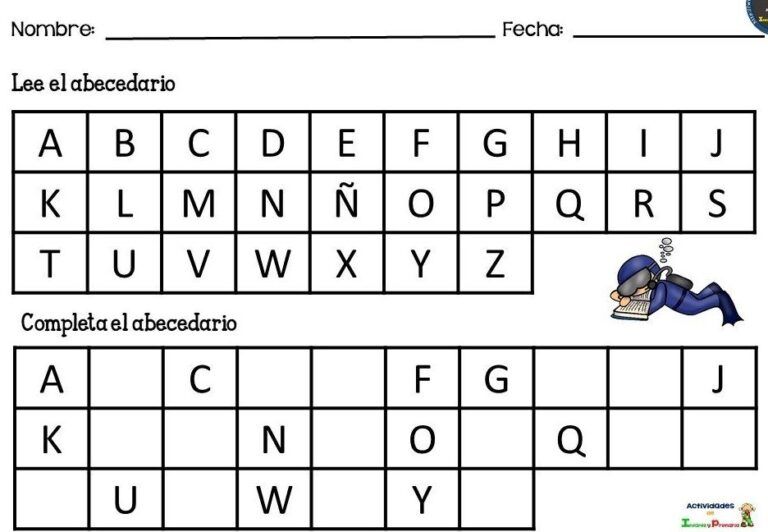 Aprende el abecedario de forma divertida con fichas educativas